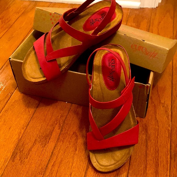 Eurosoft | Shoes | Nwt Eurosoft Gianetta Red Women Sandal | Poshmark